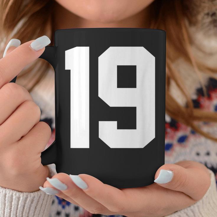 19 Team Sports Jersey Number Front & Back Player Fan Coffee Mug | Mazezy