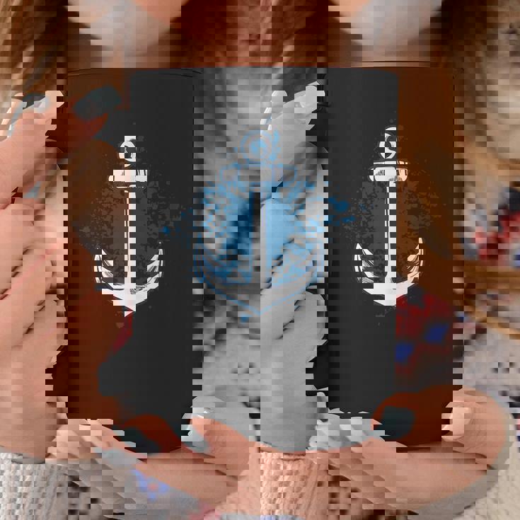 Anchor Navy Anchor Drop Into Blue Sea Sailing Sailor Coffee Mug | Mazezy