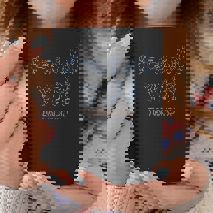 Asl American Sign Language Thank You Coffee Mug | Mazezy