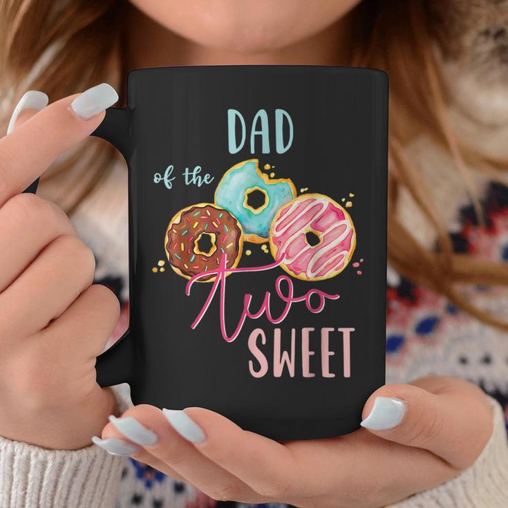 Dad Sweet Two Donut Birthday Party Theme Girl Coffee Mug | Mazezy