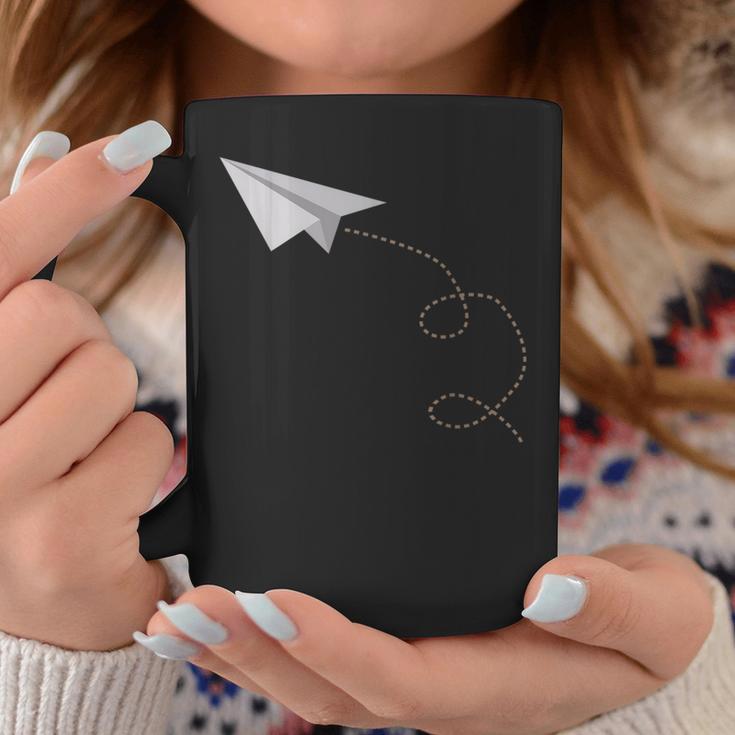 Flying Paper Airplane Awesome Paper Plane Coffee Mug | Mazezy