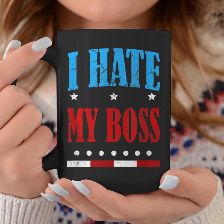 Funny I Hate My Boss Job Retire Meme Quote Gift Coffee Mug | Mazezy