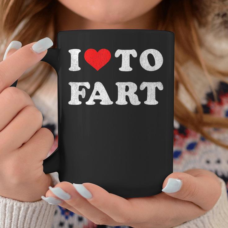 I Love To Fart Men I Heart To Fart Joke Farting Gag Coffee Mug | Mazezy