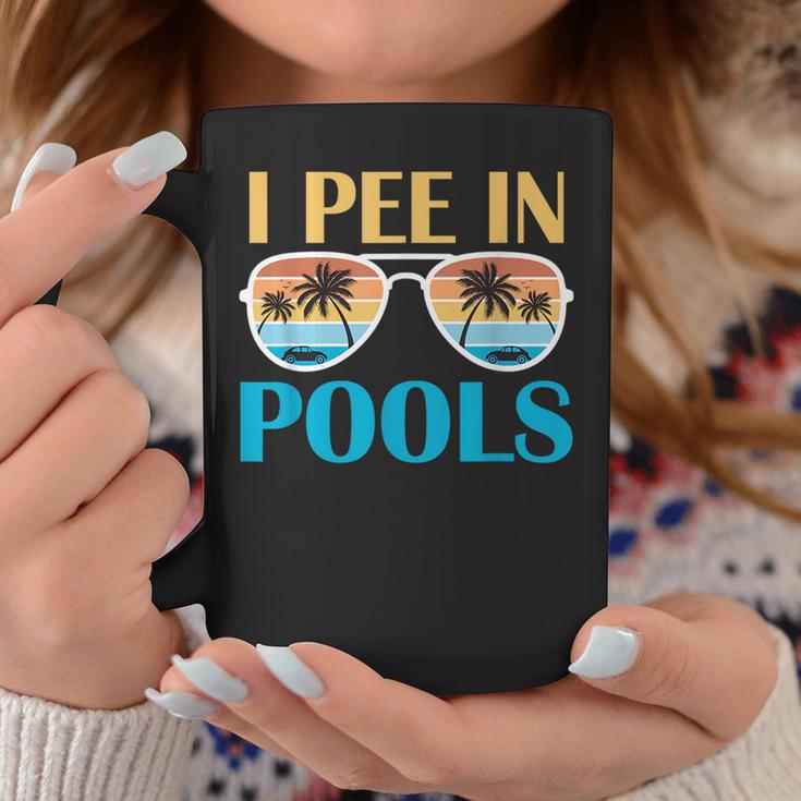 I Pee In Pools Funny Jokes Sarcastic Sayings Coffee Mug | Mazezy