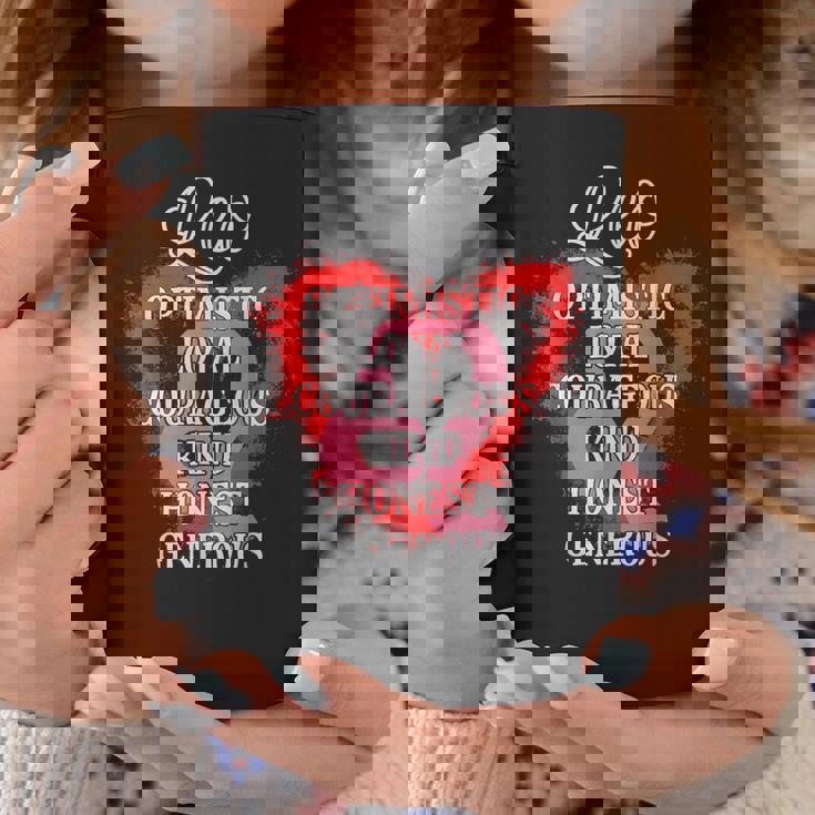 Leo Zodiac Sign July August Birthday Facts Heart Background Coffee Mug
