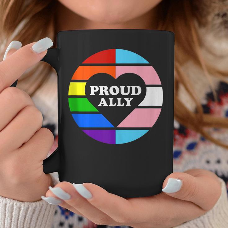 Lgbtq Proud Ally With Lgbt Rainbow Flag Sf Gay Pride Month Coffee Mug ...