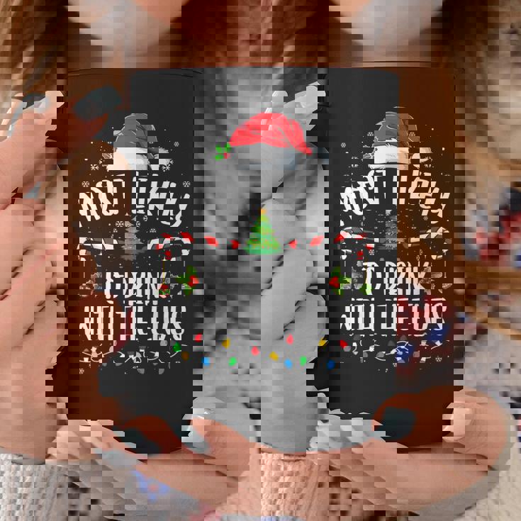 Most Likely To Drink With The Elves Elf Drinking Christmas Coffee Mug ...