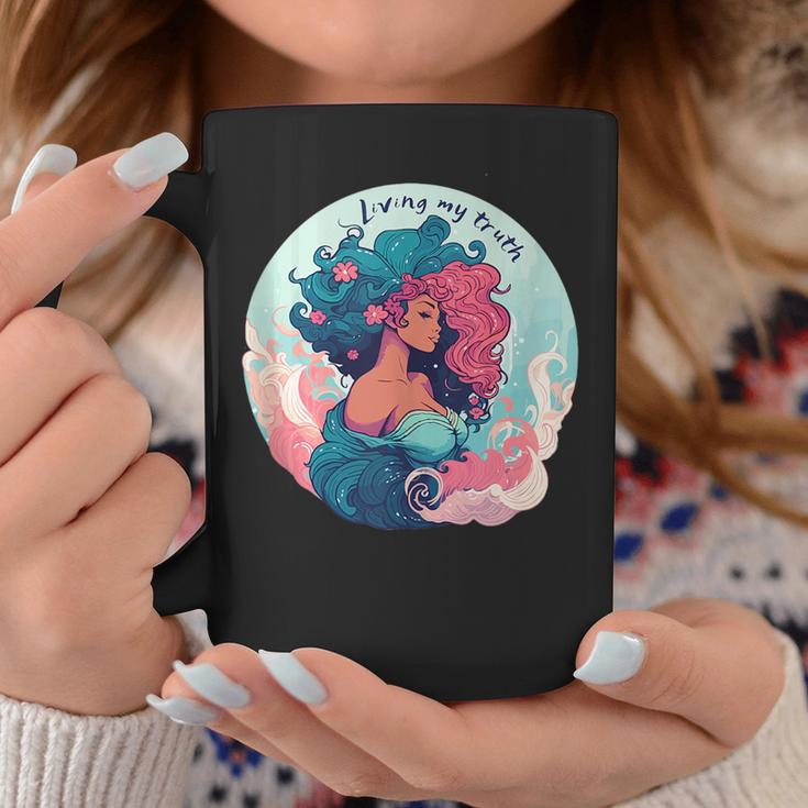 Living My Truth Transgender Non Binary Pride Coffee Mug | Mazezy