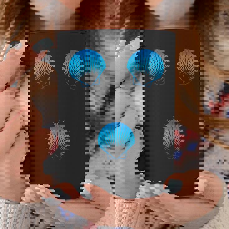 Mermaid Shell Bra Bikini Rainbow Pride Costume Shell Coffee Mug | Mazezy