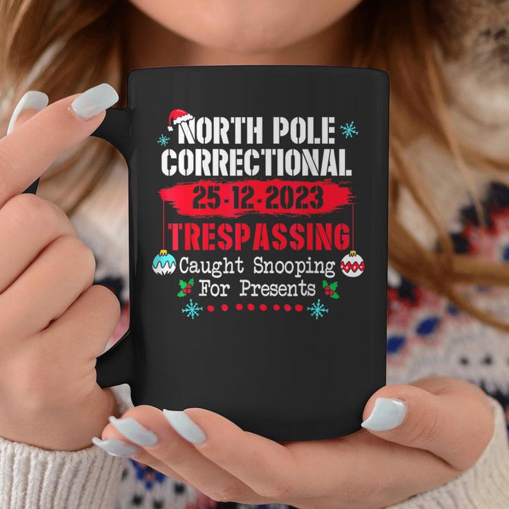North Pole Correctional Trespassing Caught Snooping Presents Coffee Mug ...