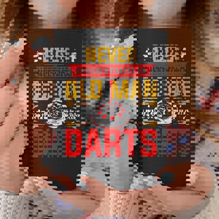 Old Dart Never Underestimate An Old Man Who Plays Darts Coffee Mug ...