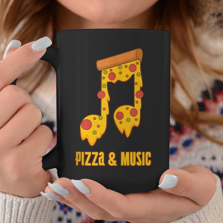 Pizza And Music Notes Musician Clef Italian Food Coffee Mug | Mazezy