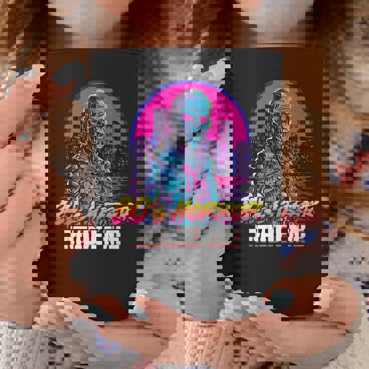 Retro Zombie Vintage Undead 80S Horror Movies Made Me 80S Coffee Mug ...