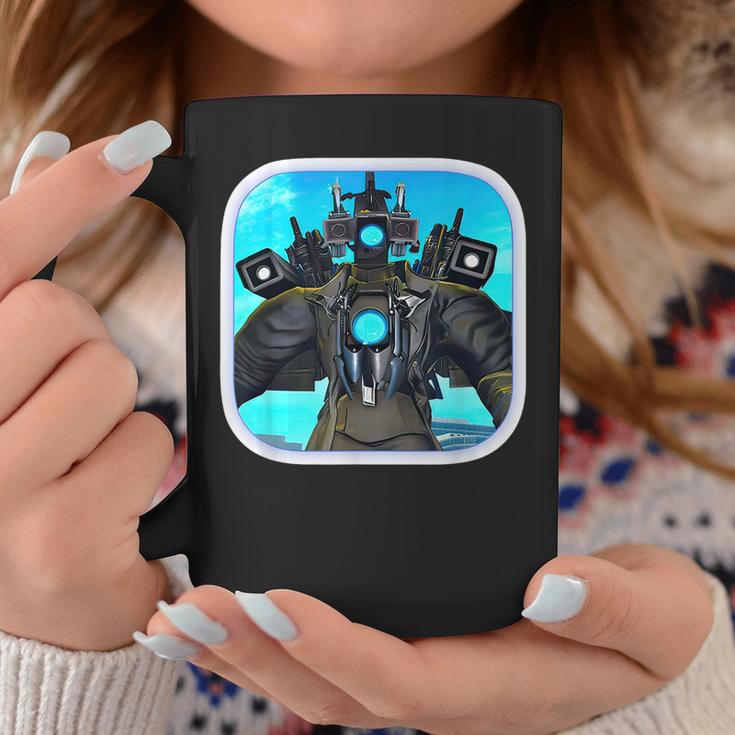 Skibidi Toilet Cameraman Speakerman Tv Man Coffee Mug - Monsterry