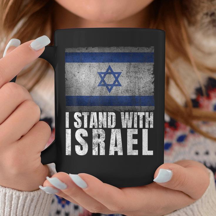 I Stand With Israel Jewish Heritage Israeli Flag Coffee Mug | Mazezy