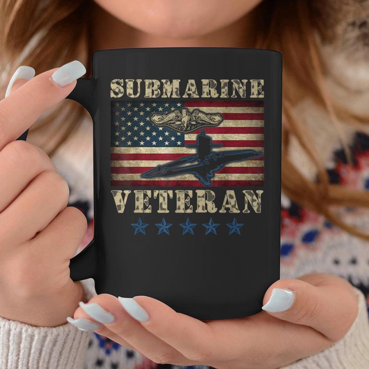 Us Navy Submarine Veteran Usa Flag Vintage Submariner Gift Coffee Mug ...