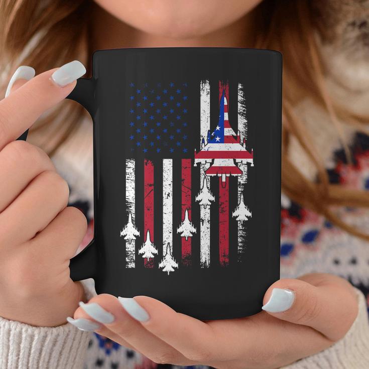 Usa Airplane Jet Fighter 4Th American Flag Of July Patriotic Coffee Mug ...