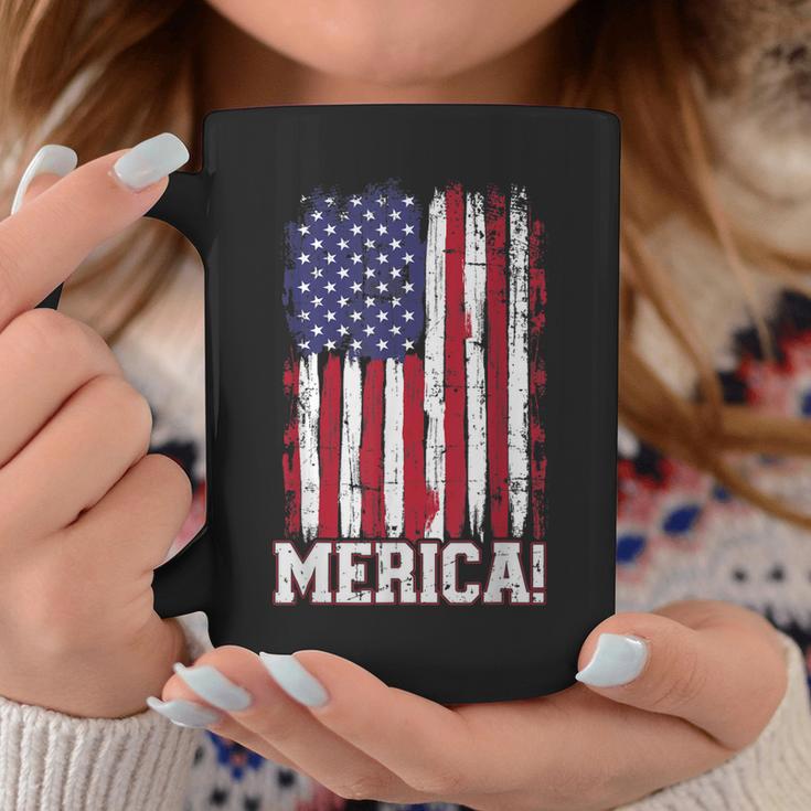 Usa Merica Flag For Patriotic Independence Day 4Th Of July Coffee Mug ...