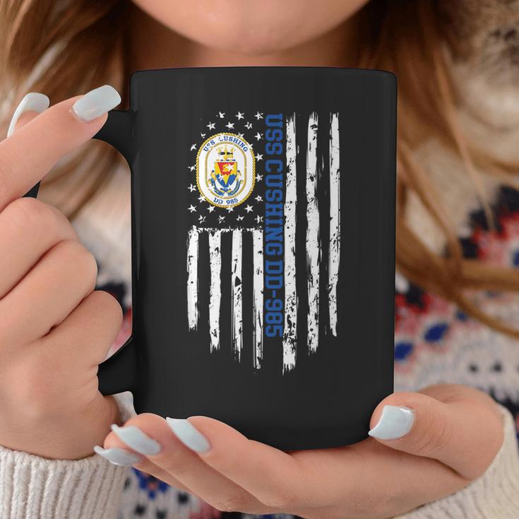 Uss Cushing Dd985 American Flag Coffee Mug | Mazezy