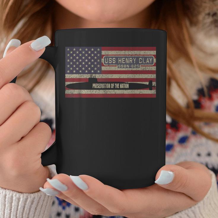 Uss Henry Clay Ssbn625 Submarine American Flag Gift Coffee Mug | Mazezy