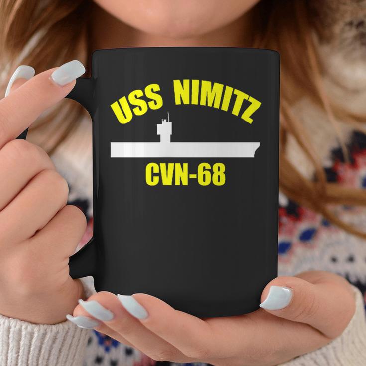 Uss Nimitz Cvn-68 Aircraft Carrier Fathers Day Veteran Idea Coffee Mug ...