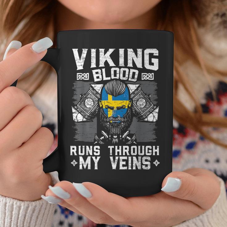 Viking Blood Runs Through My Veins Norse Mythology Vikings Coffee Mug ...
