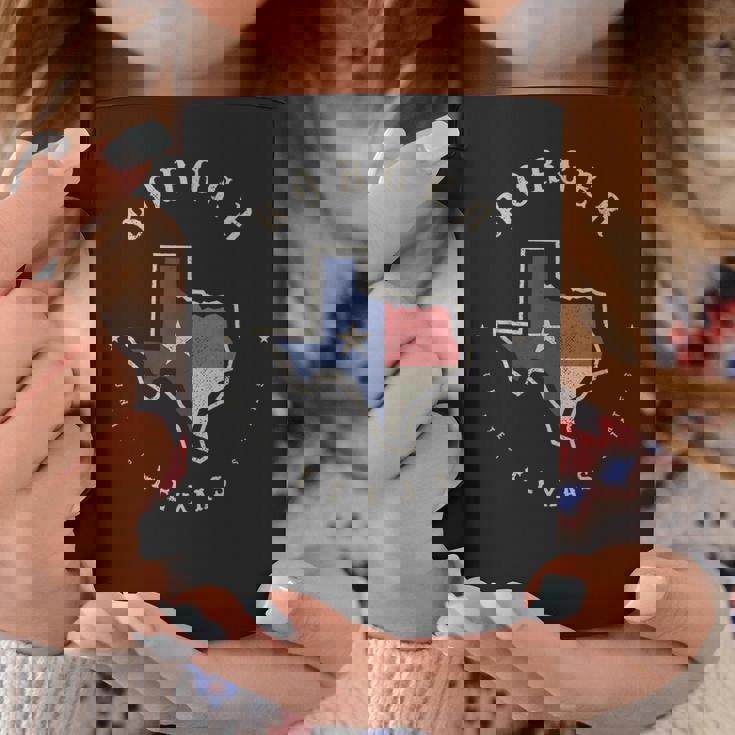 Vintage Borger Texas State Flag Map Souvenir Coffee Mug | Mazezy