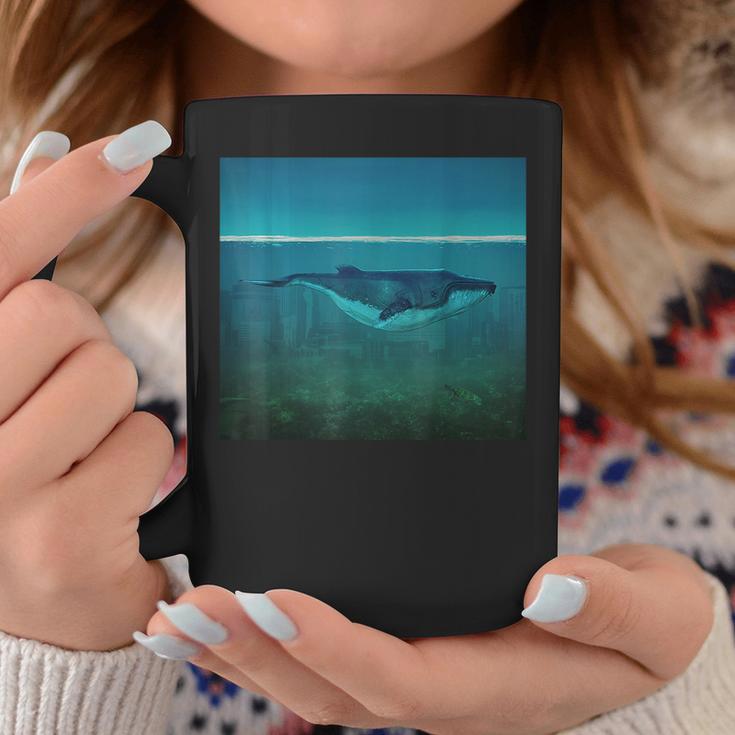 Whale Art Blue Whale Whale Lover Ocean Painting Whale Coffee Mug | Mazezy
