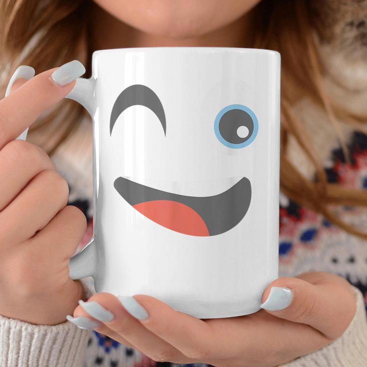 Halloween Winking Emoticon Face Group Costume Coffee Mug | Mazezy