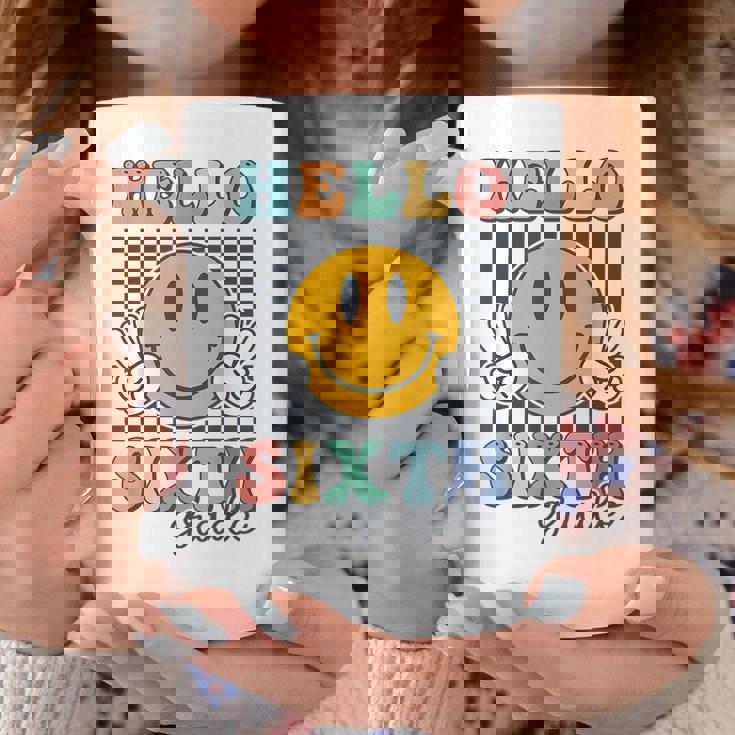 Hello Sixth Grade Retro Smile Team 6Th Grade Back To School Coffee Mug ...