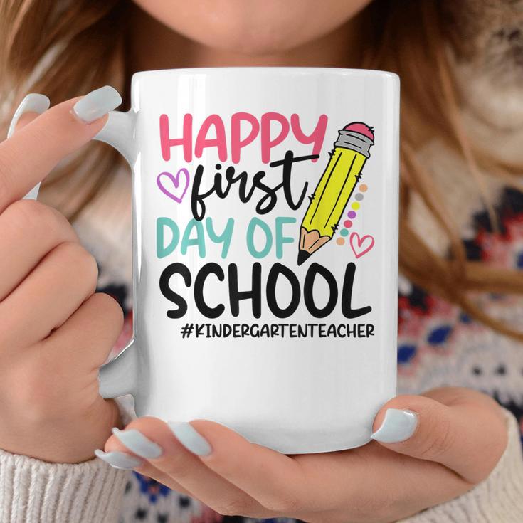 Kindergarten Teacher Happy First Day Of School Funny Coffee Mug | Mazezy
