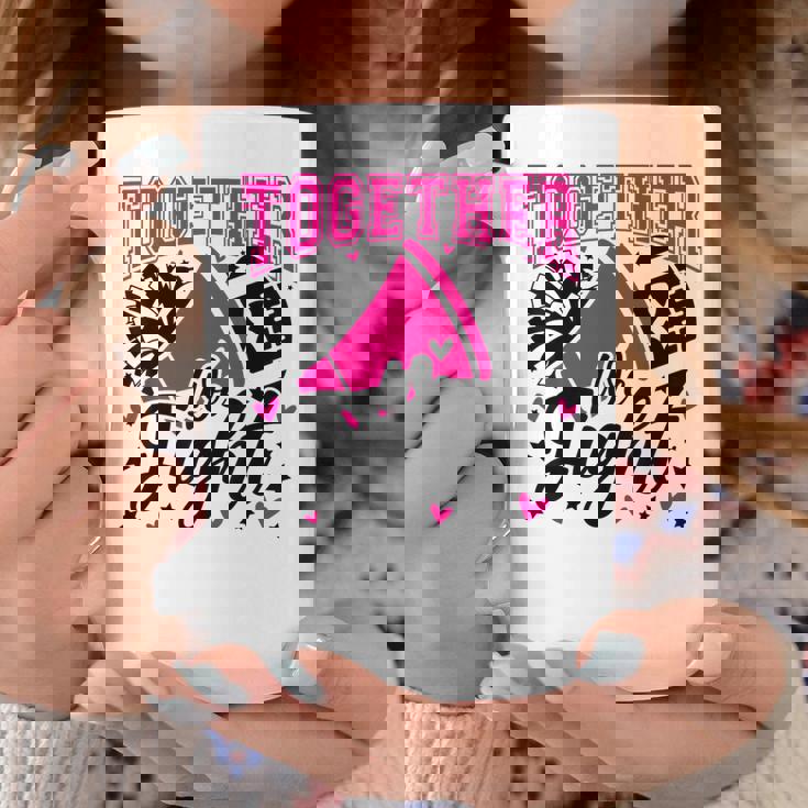 Together We Fight Breast Cancer Awareness Pink Ribbon Coffee Mug | Mazezy