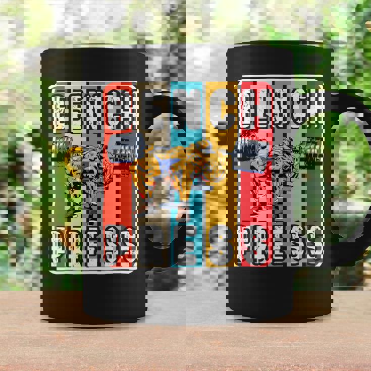 Bench Press Monster Power Gym Training Plan Chest Workout Coffee Mug ...