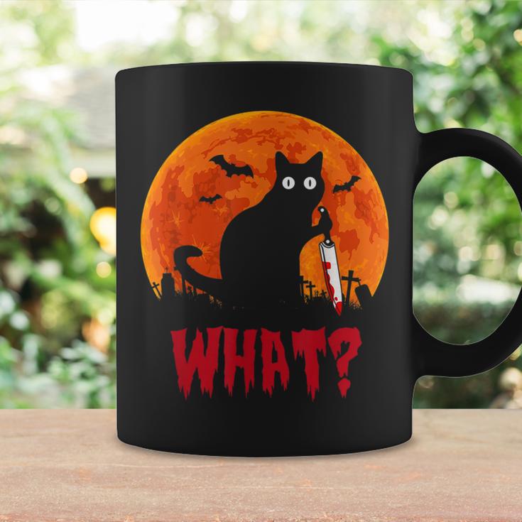 Cat What Black Cat Murderous Cat Slasher With Knife Slasher Coffee Mug ...
