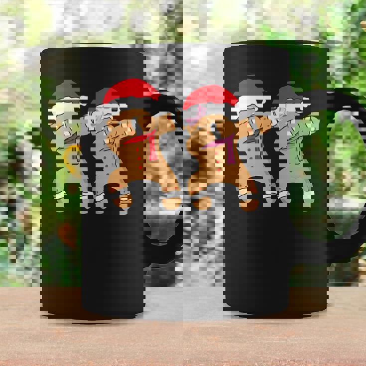 Dabbing Gingerbread Man And Girl Christmas Season Dab Dance Coffee Mug ...