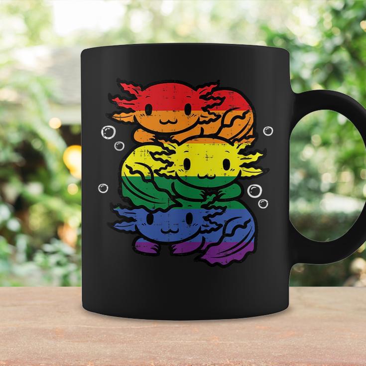 Gay Pride Axolotl Pile Cute Rainbow Flag Lgbt Men Women Kids Coffee Mug ...