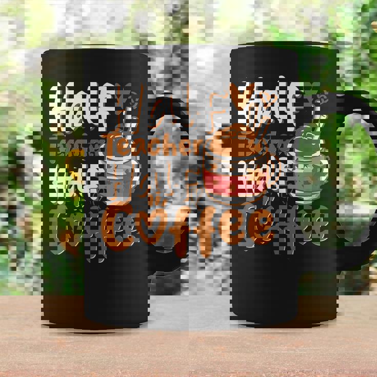 Half Teacher Half Coffee Teacher Coffee Teach Repeat Coffee Mug | Mazezy