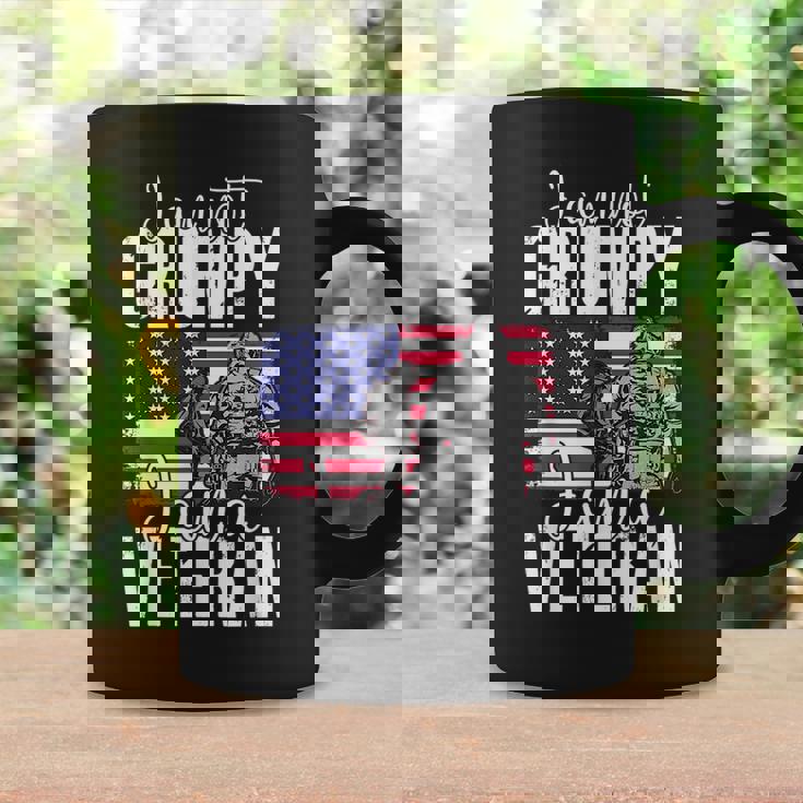 I Am Not Grumpy I Am A Veteran Patriotic Veteran Humor Coffee Mug ...