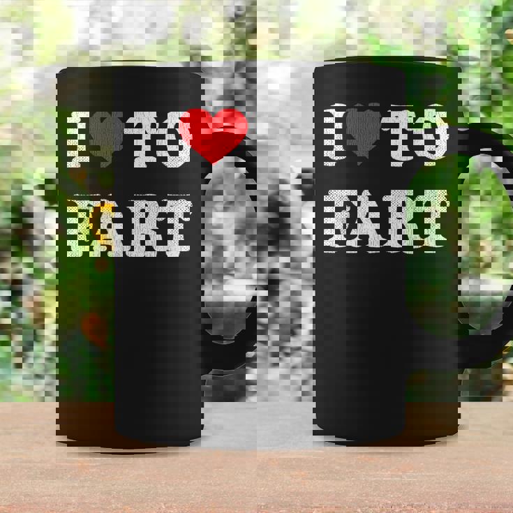 I Love To Fart Men I Heart To Fart Joke Farting Gag Coffee Mug | Mazezy