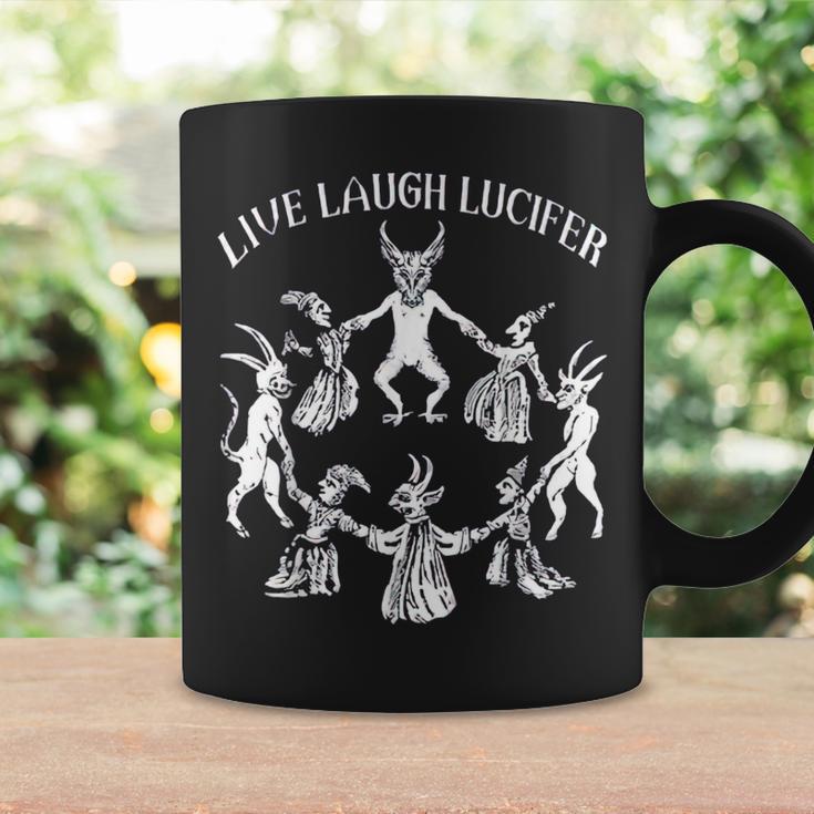 Live Laugh Lucifer Horror Satan Satanic Demonc Devil Goat Coffee Mug ...