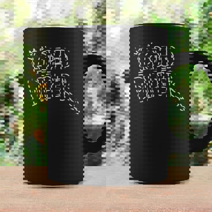Loaded Diaper Outline - Loaded Diaper Outline Coffee Mug - Monsterry