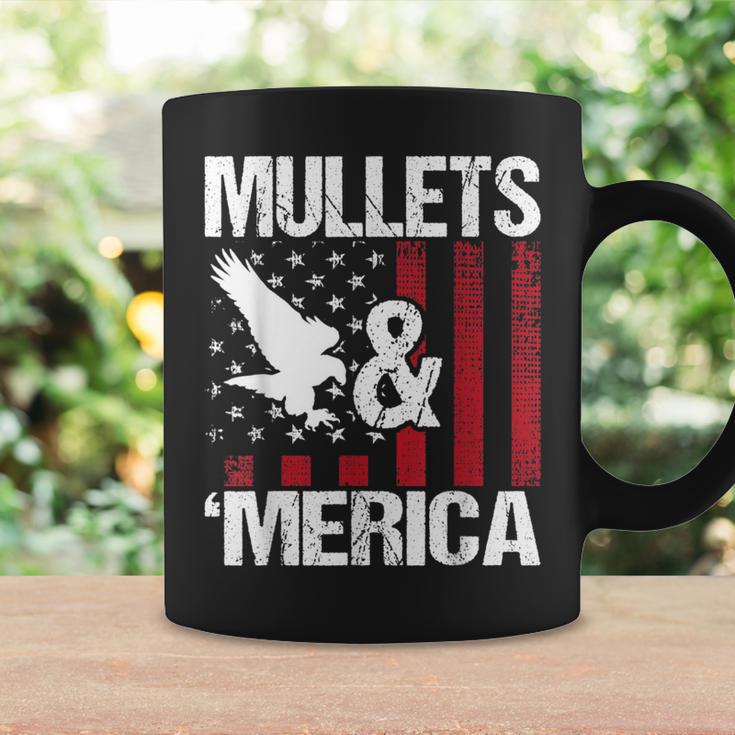 Mullets & Merica - Patriotic Us Flag Redneck Mullet Pride Coffee Mug ...