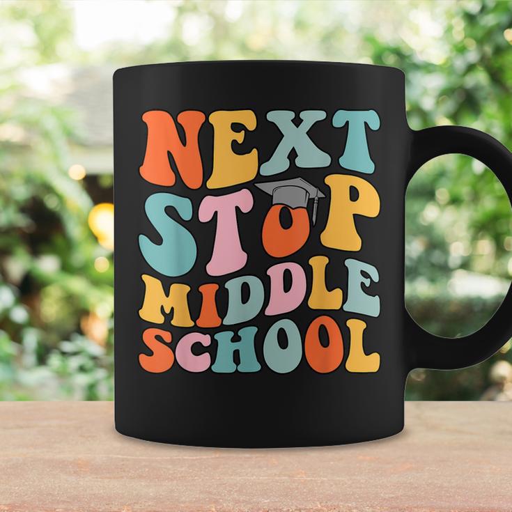 Next Stop Middle School Last Day Of School Graduation Groovy Coffee Mug ...