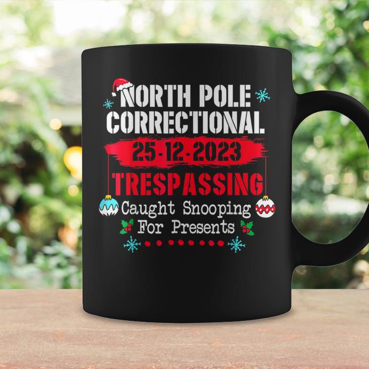 North Pole Correctional Trespassing Caught Snooping Presents Coffee Mug ...