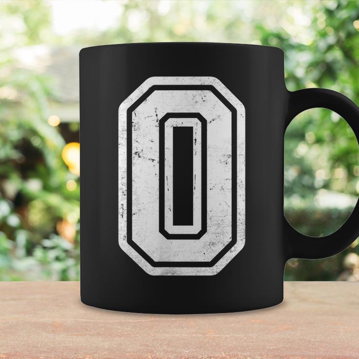 Number 0 White Sports Jersey Vintage Coffee Mug - Seseable