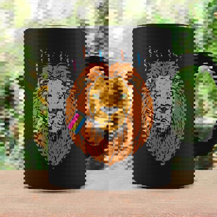 Pansexual Flag Lion Lgbt Pride Month Pan Pride Stuff Animal Coffee Mug ...