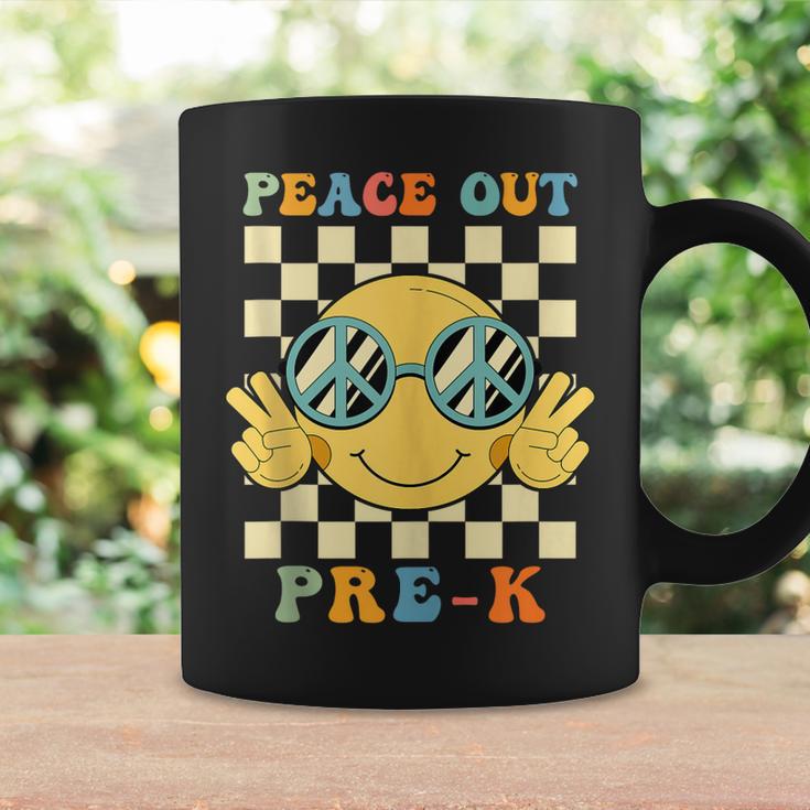 Peace Out Prek Hippie Smile Face End Of School Year Coffee Mug | Mazezy