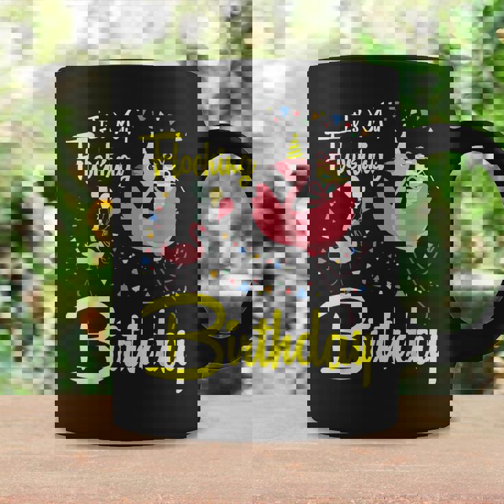 Queen Flamingo Flying Happy Me You Its My Flocking Birthday Coffee Mug ...