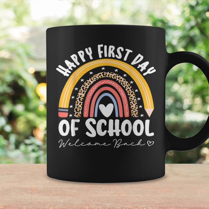 Rainbow Happy First Day Of Preschool Welcome Back To School Coffee Mug ...