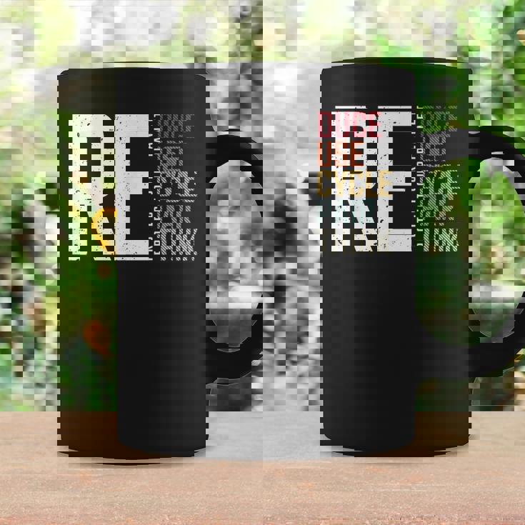 Reduce Reuse Recycle Rethink Repair Earth Day Environmental Coffee Mug ...